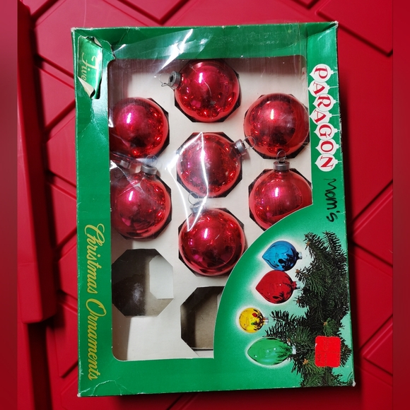 PARAGON | Holiday | Vintage Paragon Red Ornaments Box Of 7 | Poshmark